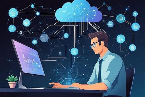 Business Man Or Engineer Use Ai Or Artificial Intelligent Conceptcloud