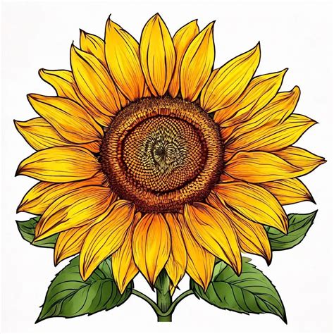 Sunflower Coloring Pages 50 Pages Artfulstem Sunflower Drawing