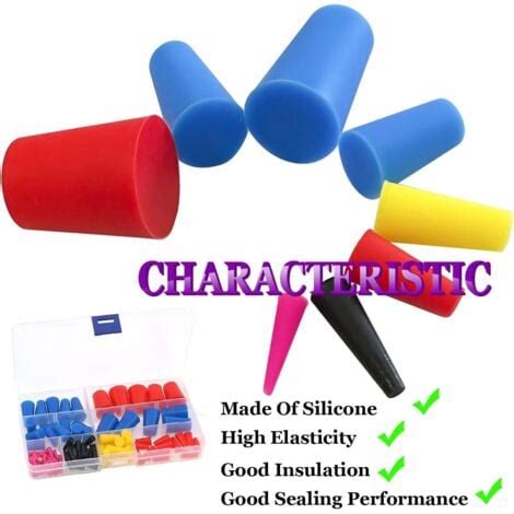 Lntyq 100 Pièces Bouchons Coniques En Caoutchouc Silicone Kit D