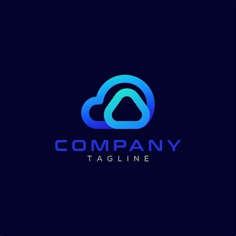 Premium Vector Cloud Modern Gradient Colorful Logo Design