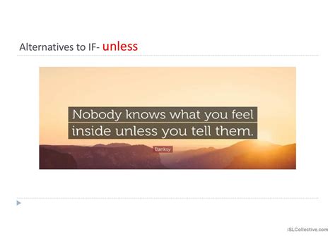 Conditionals Alternatives To IF Mixe English ESL Powerpoints