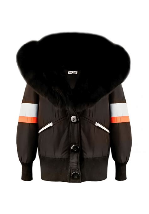 Черный бомбер Miu Miu