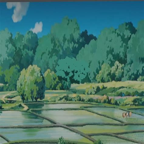 D Model Ghibli Trees VR AR Low Poly CGTrader