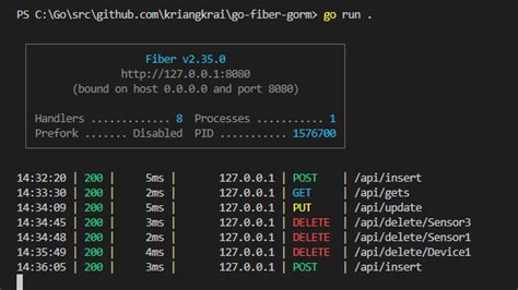 how to develop golang web service fiber mssql gorm by mee