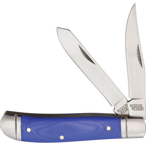 Rough Ryder Trapper Blue G10 Blautrapper Slipjoint Doppelklinge Samml 19 95