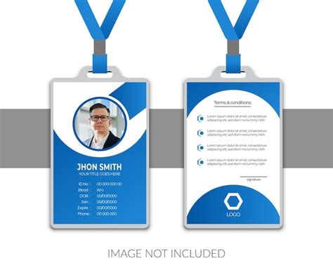 Abstract Id Badge Design Free Vector Identity Template Modern Company