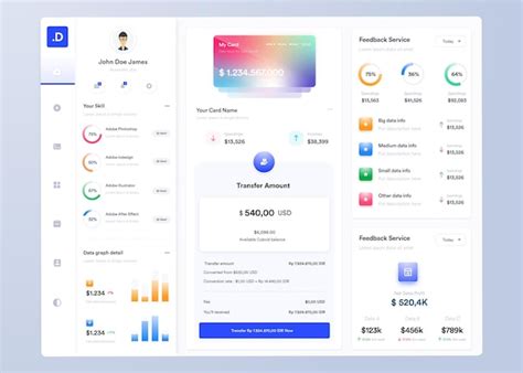 Premium Vector Vector Infographic Dashboard Ui Ux Design With Graphs Charts And Diagrams Web