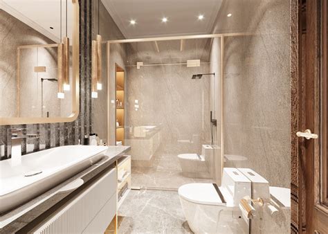 실내 가라앉다 개인 공간 거울 건축 고급 고요한 구슬 깔끔한 깨끗한 널찍한 디자인 따뜻한 조명 럭셔리 매끄러운 매우 복잡한 목조 문 미니멀