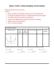 Master Polynomial Functions Test Guidelines Practice Exercises Course Hero