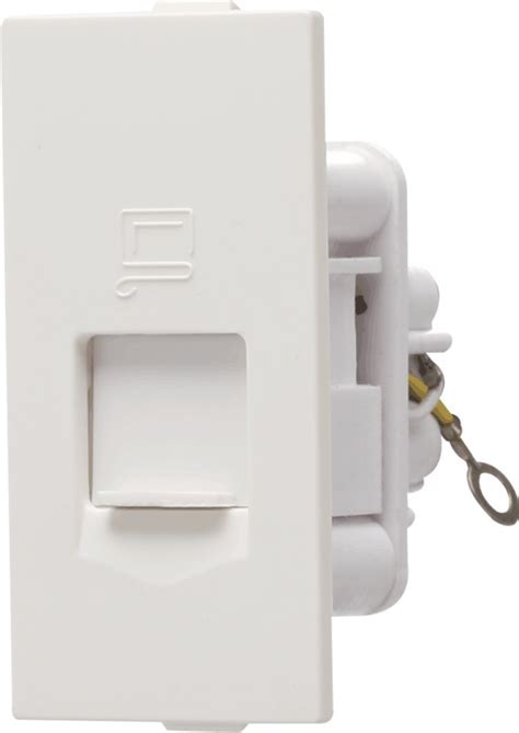 Polycarbonate Neutral White Indoasian Glint Rj45 Computer Socket For