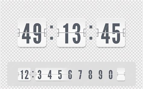 Premium Vector White Scoreboard Number Font Vector Coming Soon Web Page Template With Flip
