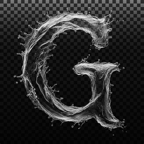 Premium Psd Psd Water Splash Alphabet Letter G Isolated On