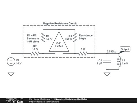Negative Resistance Oscillator Circuitlab