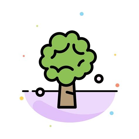 tree apple apple tree nature spring abstract flat color icon template