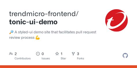 Github Trendmicro Frontendtonic Ui Demo 🔎 A Styled Ui Demo Site That Facilitates Pull