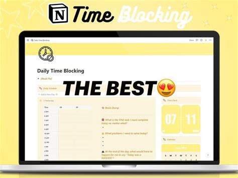 Daily Time Blocking Notion Template Notion Template Ideas Notion Template Aesthetic Artofit