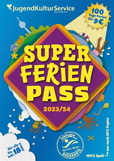 Super Ferien Pass 20232024 Berliner Teddybote