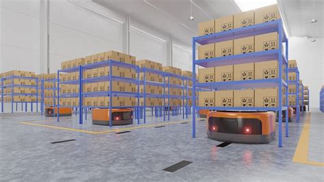 Agv와 운송 로봇 팔을 갖춘 공장 자동화는 안전과 함께 운송을 더욱 증가시다 자동화에 대한 스톡 사진 및 기타 이미지 자동화 창고 3차원 인쇄 Istock