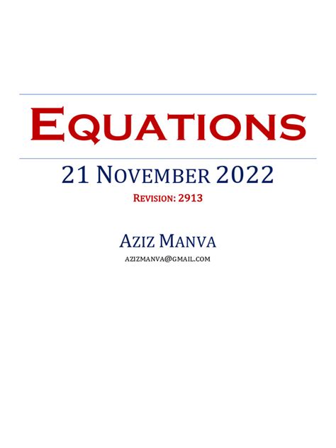 a02 linear equations pdf equations mathematical analysis
