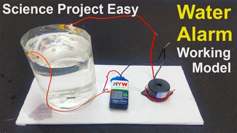 How To Make Water Alarm Model Using A Plastic Bottle A 9v Battery A Buzzer Safety Pins