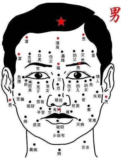 脸上的痣图解面部痣相图解