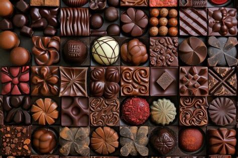 Premium Photo A Captivating Array Of Assorted Chocolates Creating A