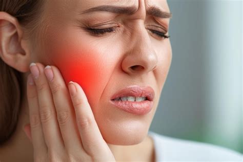 Premium Photo Pain In Teeth Tooth Ache Hurt Medicine Hand Red Illness
