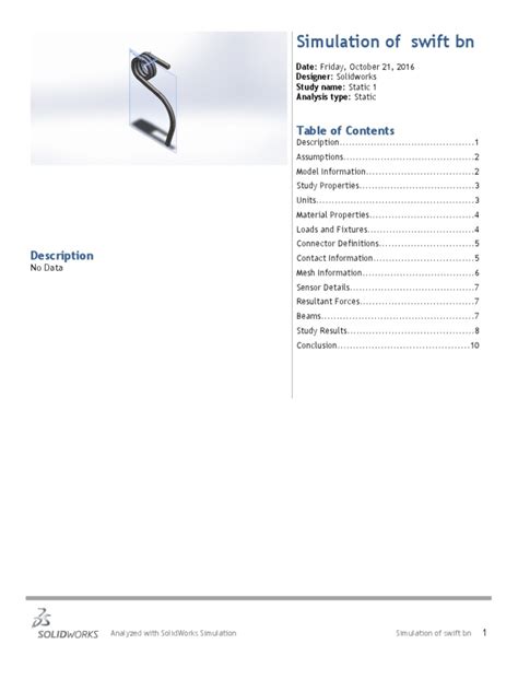 Swift Bn Static 1 1 Pdf Youngs Modulus Strength Of Materials