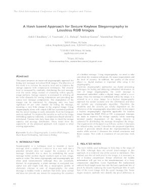Fillable Online A Hash Based Approach For Secure Keyless Steganography In Fax Email Print