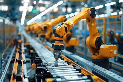 Advanced Orange Industrial Robot Arm Assemble Ev Battery Pack On