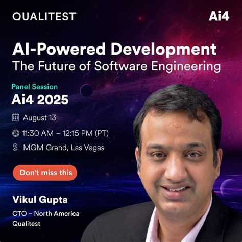 Ai42025 Ai4 Aiconference Artificialintelligence Qualitest