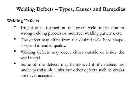 Weld Defects Pressure Vessel And Structurals Pptx
