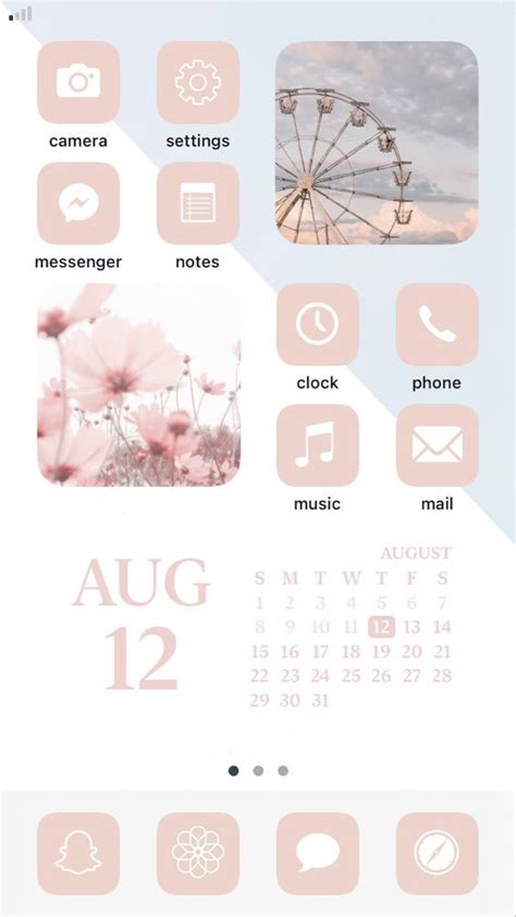 How To Customise Your Iphone Home Screen Into Aesthetic Cool Theme Pink Icon Calendar Widgets