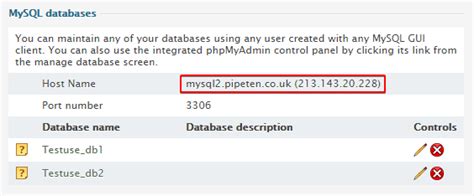 What Webdatabase Server Am I On Pipe Ten