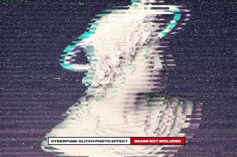 Premium Psd Cyberpunk Glitch Photo Effect