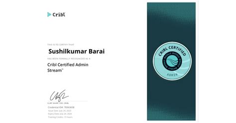 Sushil Barai On Linkedin Level 2 Cribl Certified Observability