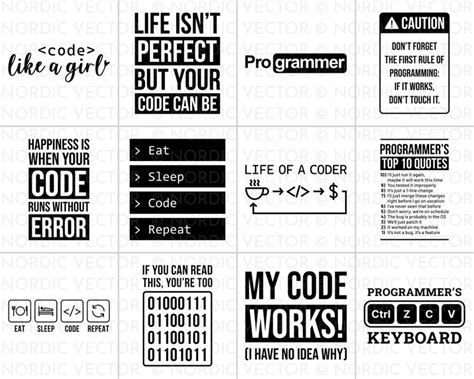 Programmer Svg Bundle Coding Quote Svg Computer Geek Svg Nerd Svg