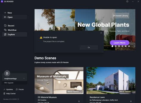 The Project File Is Corrupted Get Help D5 RENDER FORUM