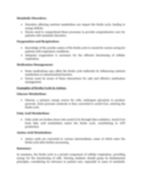 SOLUTION Krebs Cycle Function Of Krebs Cycle Key Steps And Examples Of Krebs Cycle Clinical