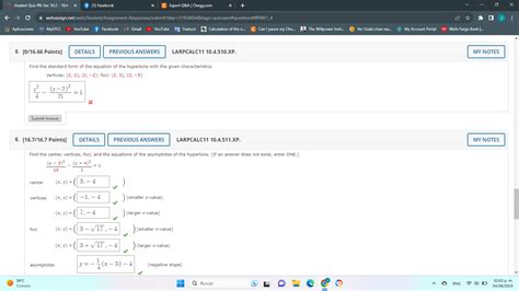 Find The Standard Form Of The Equation Of The Chegg Com