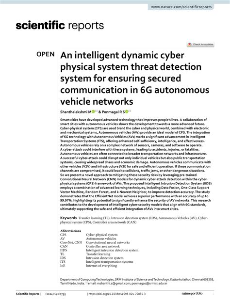Pdf An Intelligent Dynamic Cyber Physical System Threat Detection System For Ensuring Secured