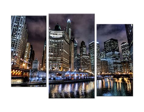 Купить картину Виды Чикаго Картины для офиса в Киеве доступная цена в Украине фото описание