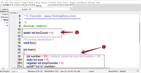 C Storage Classes TestingDocs