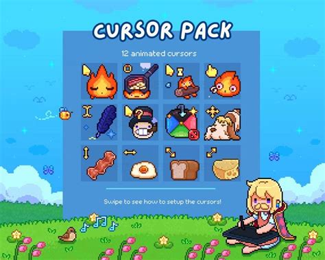Kawaii Mouse Cursors Pack Designs Desktop Decor Cute Pixel Art