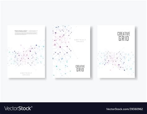 Abstract Polygonal Geometric Shape With Molecule Vector Image