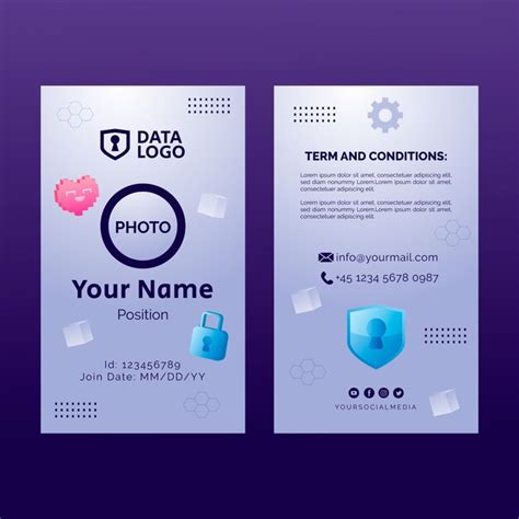 Free Vector Gradient Data Privacy Letterhead Template