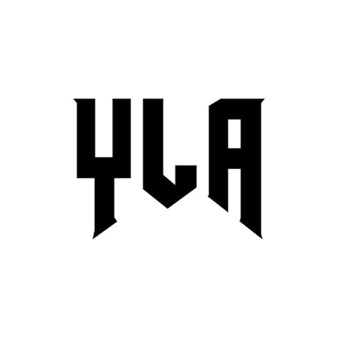 Ylaのロゴデザイン 黒と白の色の組み合わせ Ylaロゴ Ylaベクトル Ylaデザイン Ylaアイコン Ylaアルファベット Ylaタイポグラフィー Premiumベクトル素材