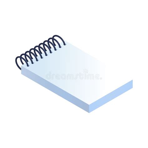 Isometric Spiral Notepad Stock Vector Illustration Of Open 223918057