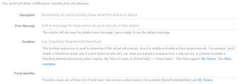 portal actions dnn sharp documentation center