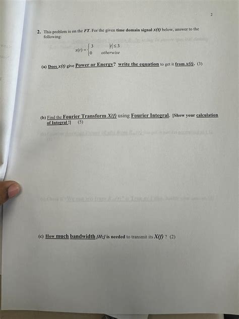 2 This Problem Is On The Ft For The Given Time
